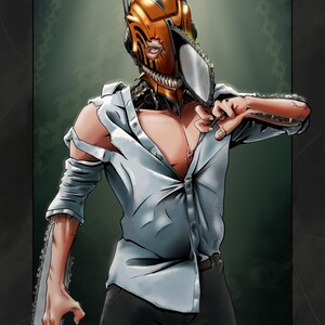 Printable Chainsaw Man Poster ~ Original Denji Hand-drawn Illustration ...