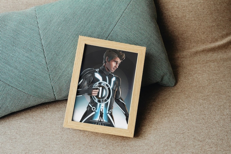 Printable TRON: Legacy - Sam Flynn Portrait ~ Original Hand-drawn ...