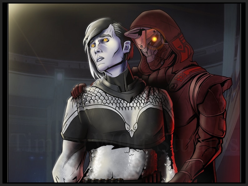 Destiny 2 Cayde-6 and Crow Fan Art - Hand-drawn Destiny Video Game Art ...