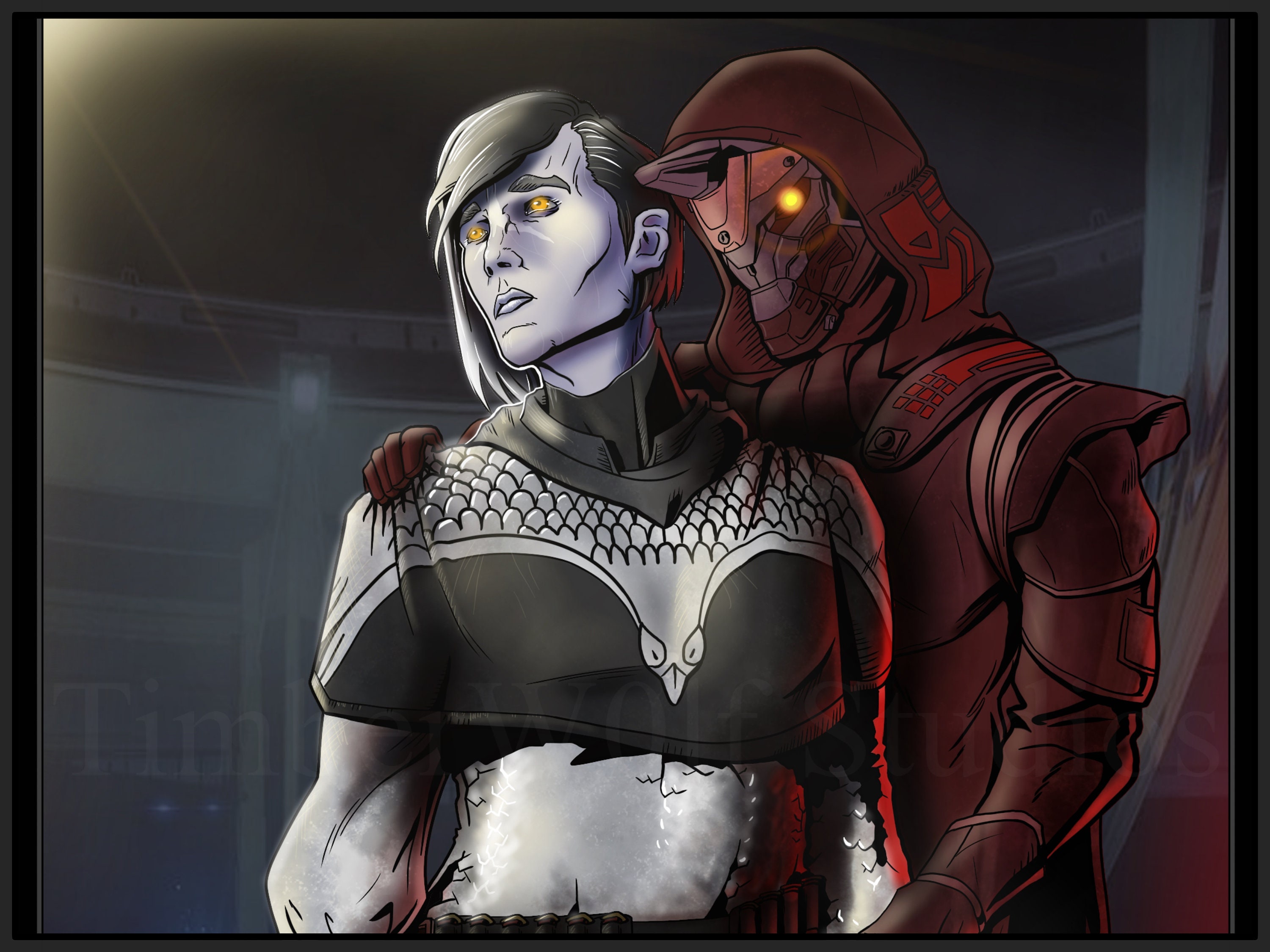 Destiny 2 Cayde-6 and Crow Fan Art - Hand-drawn Destiny Video Game Art ...