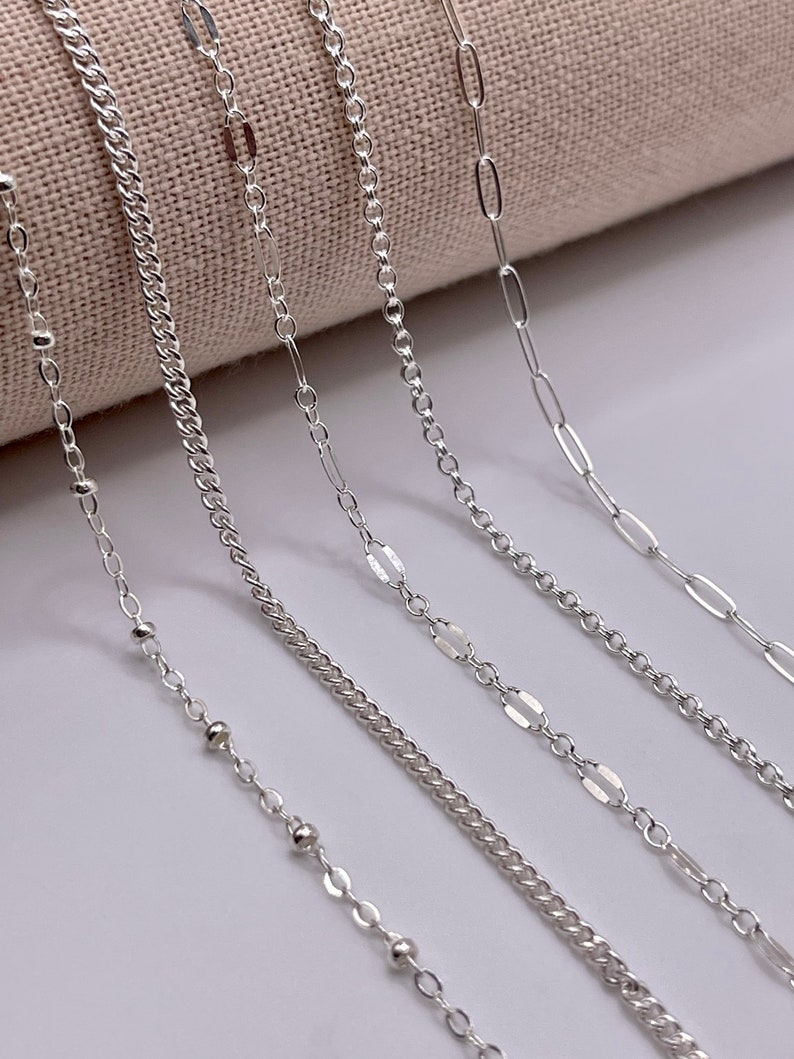 Sterling Silver Chain Starter Pack: 15ft Variety for Permanent Jewelry ...