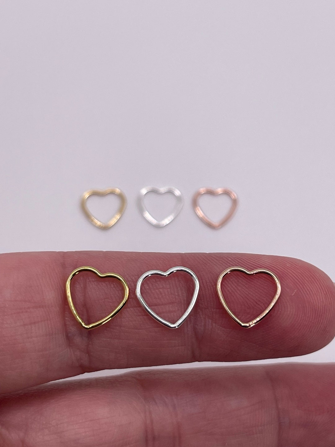 14k Gold Filled Heart Connectors – Sterling Silver & Rose Gold ...