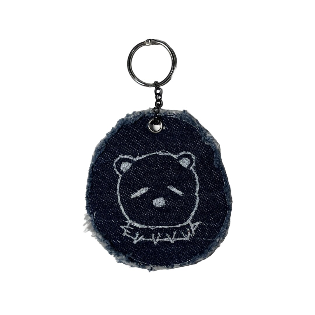 Sad Punk Bear Keychain - Etsy