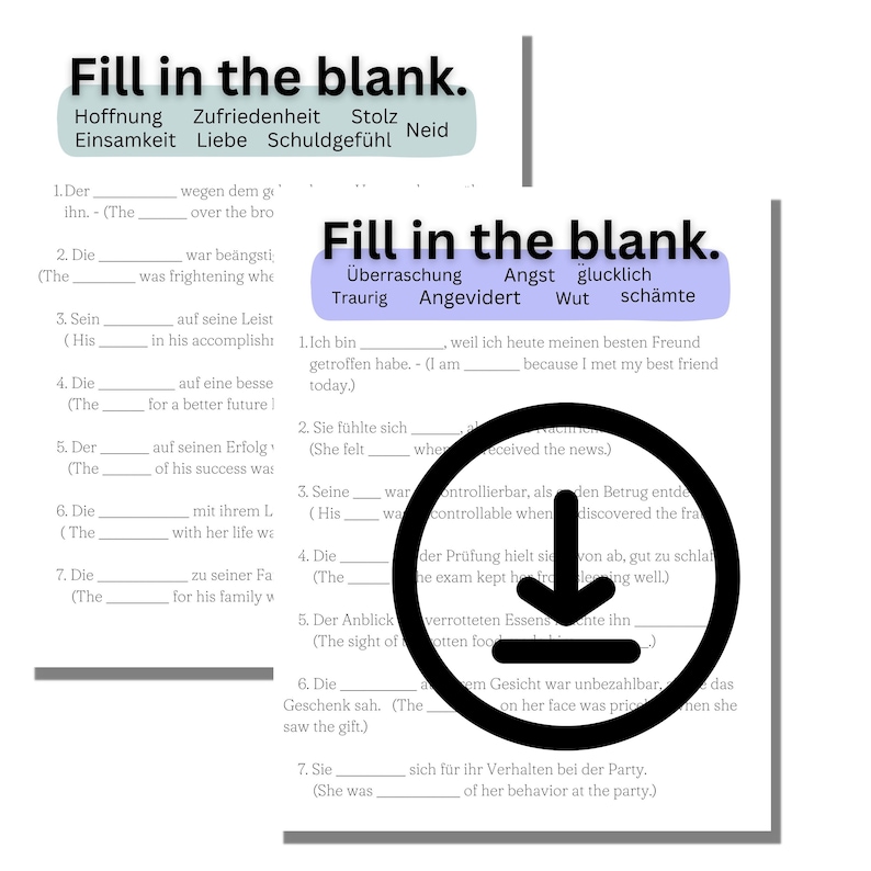 Learn German for Beginners, Printable Worksheets, Teacher Resource ...