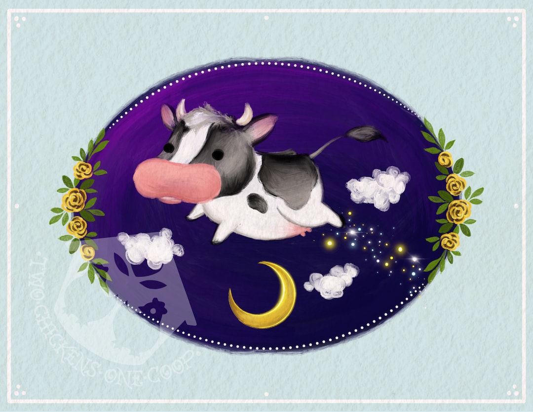 And the Cow Jumped Over the Moon - Etsy