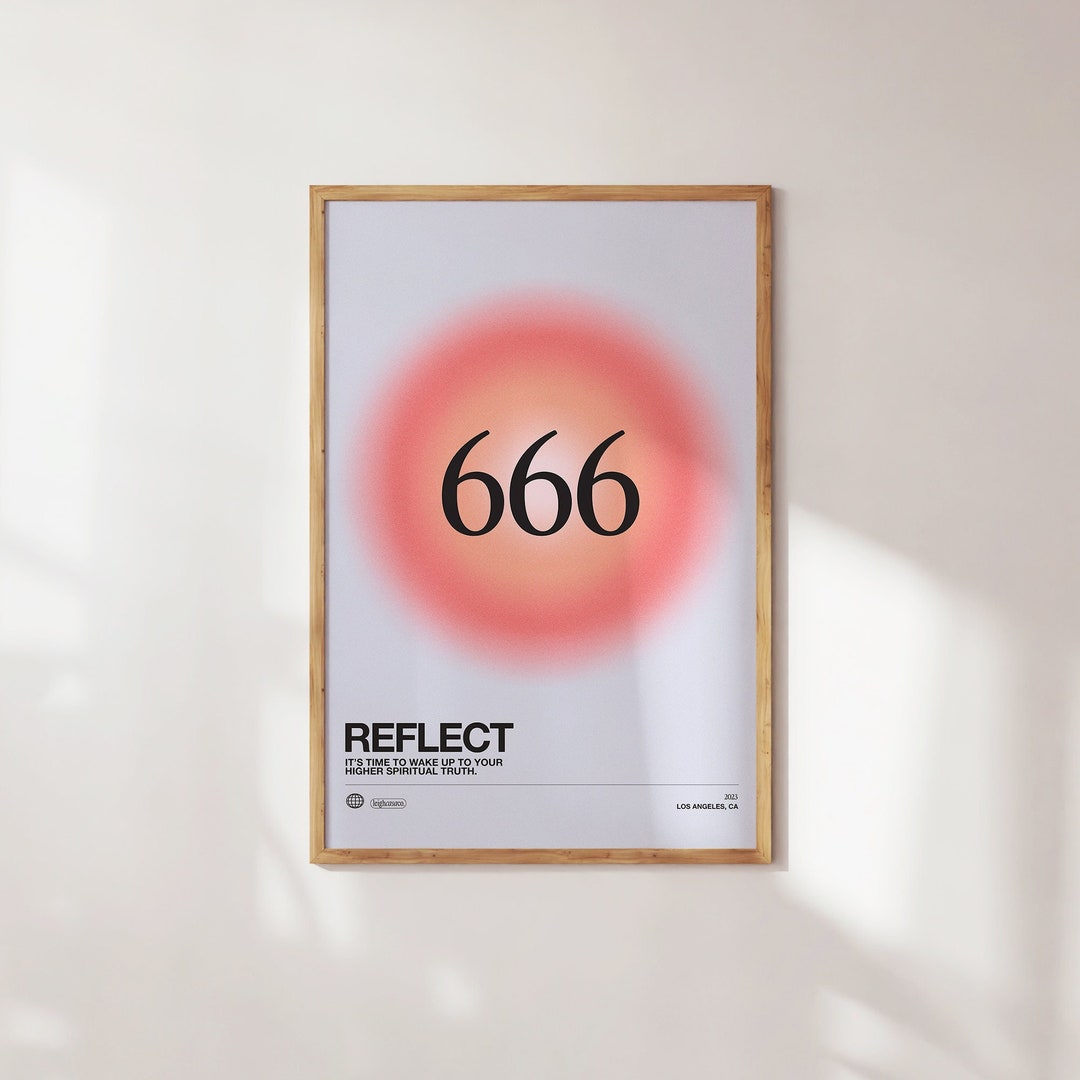Aura Angel Number 666 Poster Instant Printable Download, Angel Number ...