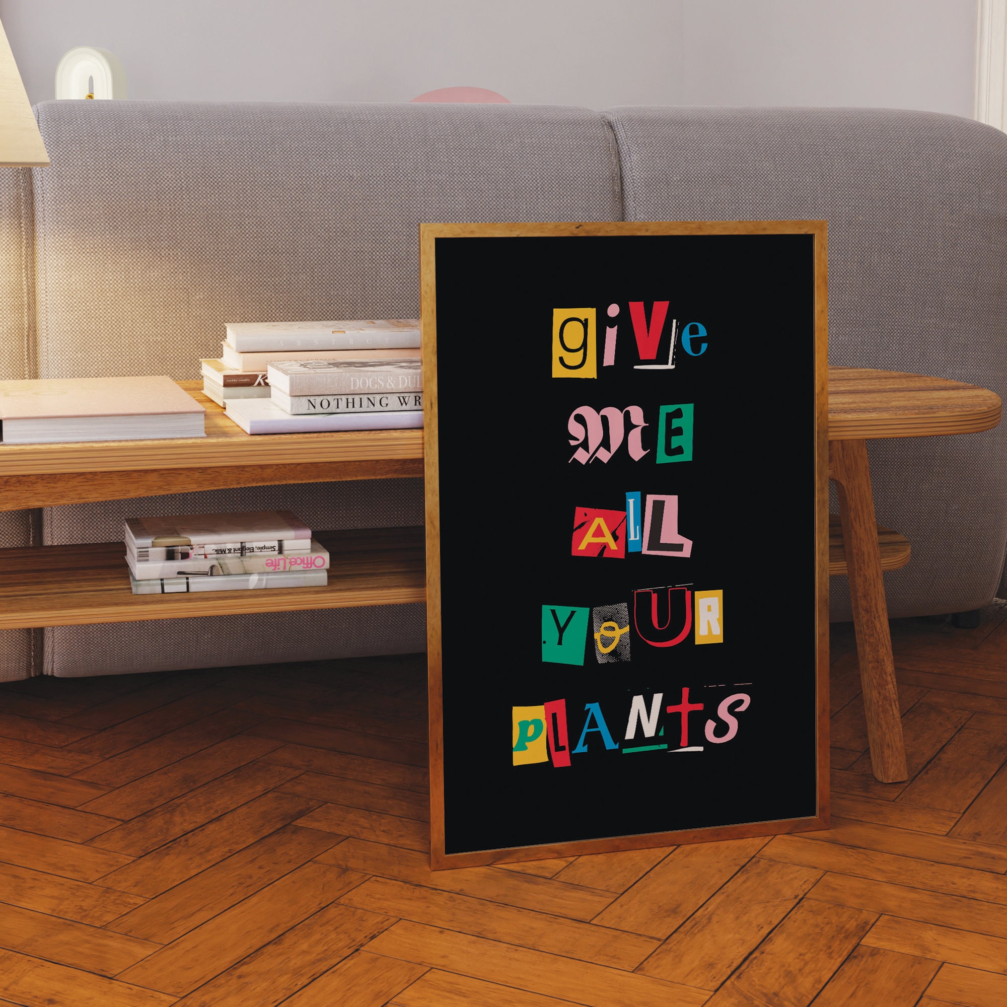 Plant Ransom Note Digital Poster File, Funny Plant Poster, Trendy Wall ...