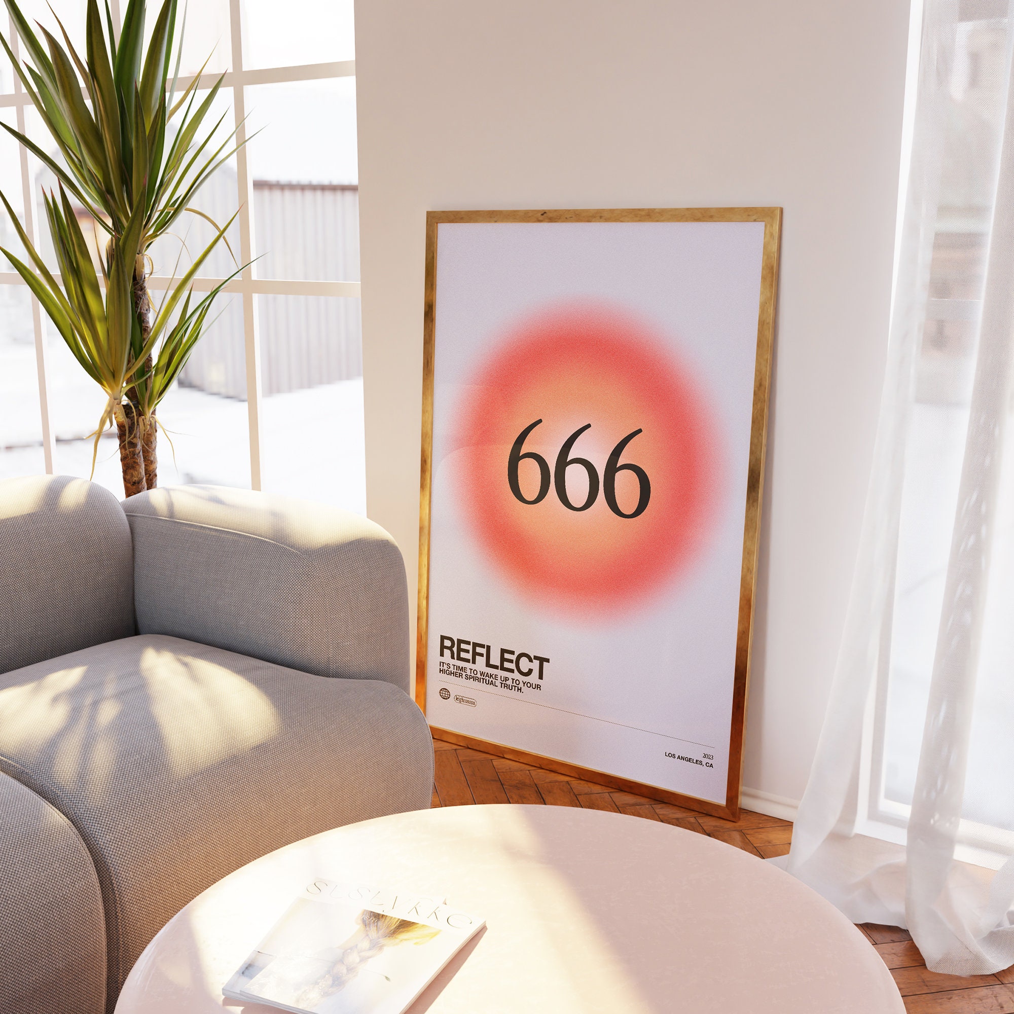 Aura Angel Number 666 Poster Instant Printable Download, Angel Number ...