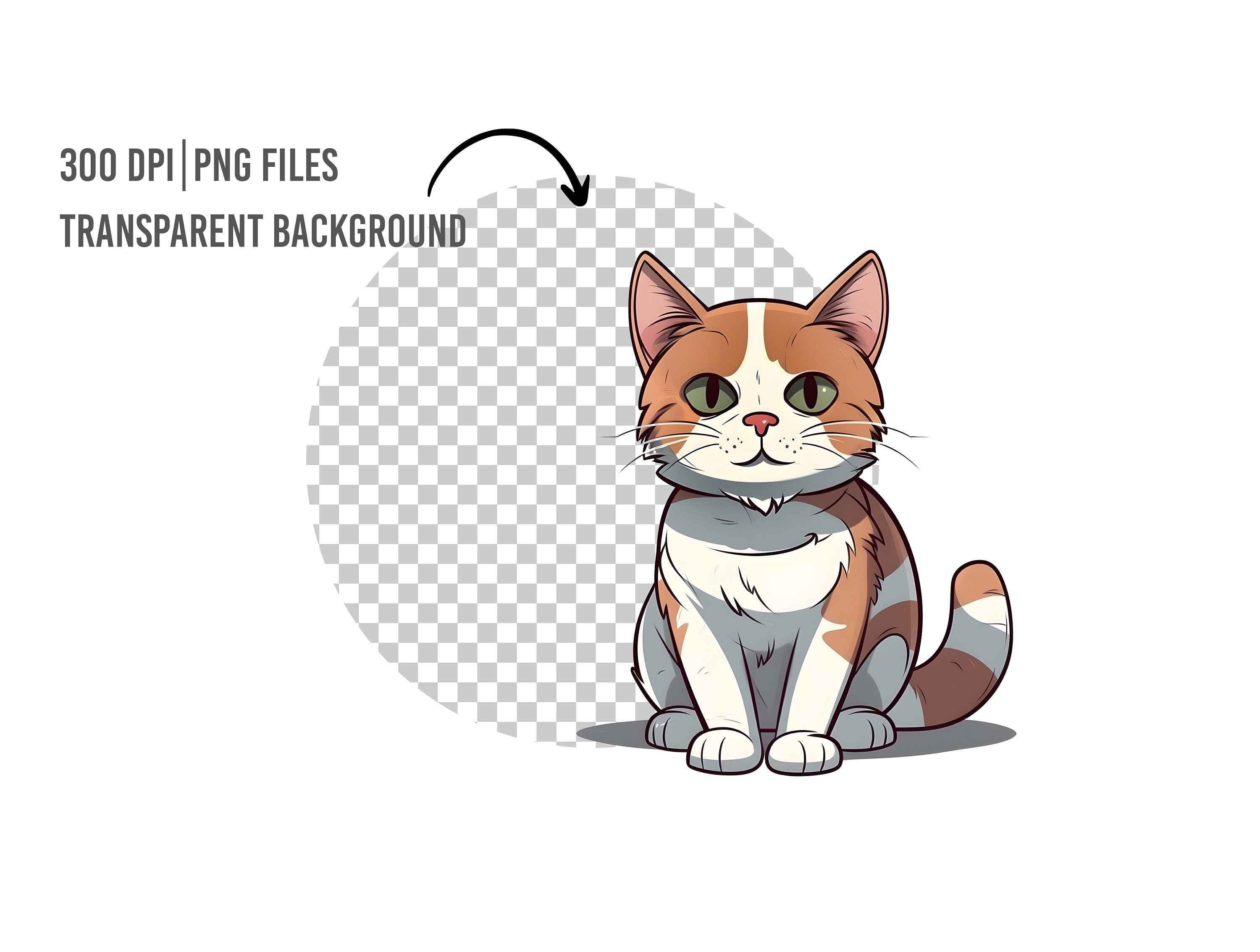 Cute Cat Clipart Bundle Cat Clipart Cute Kittens Fluffy Cats - Etsy