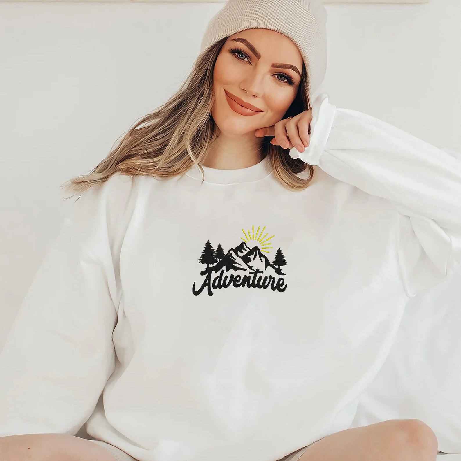 Adventure Embroidery Design Adventure With Mountains - Etsy