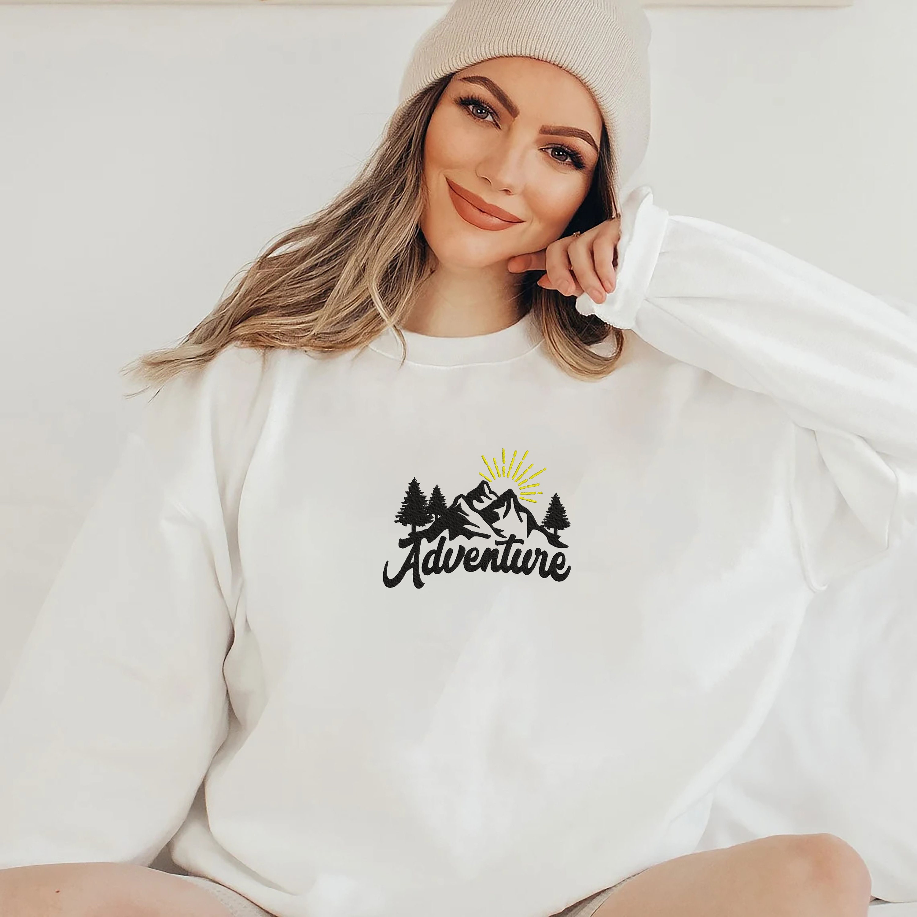 Adventure Embroidery Design Adventure With Mountains - Etsy