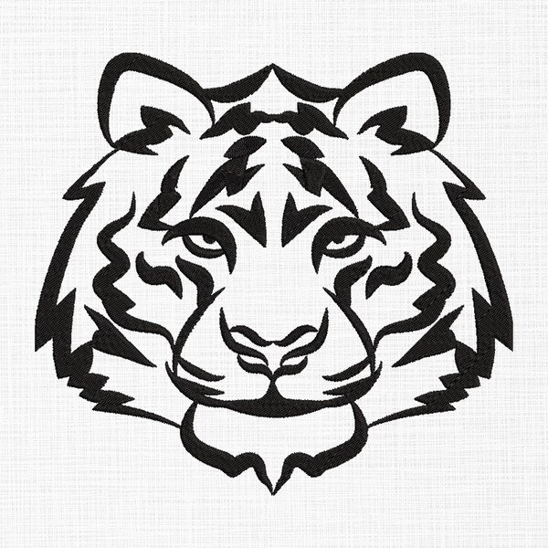 Tiger Face Line Art - Etsy