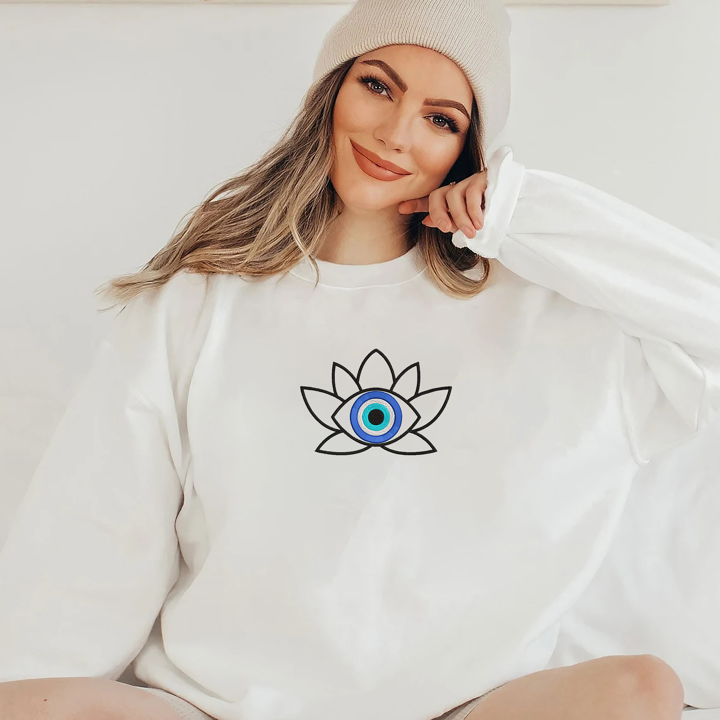 Evil Eye Embroidery Design Eye With Flower Embroidery Design Machine ...