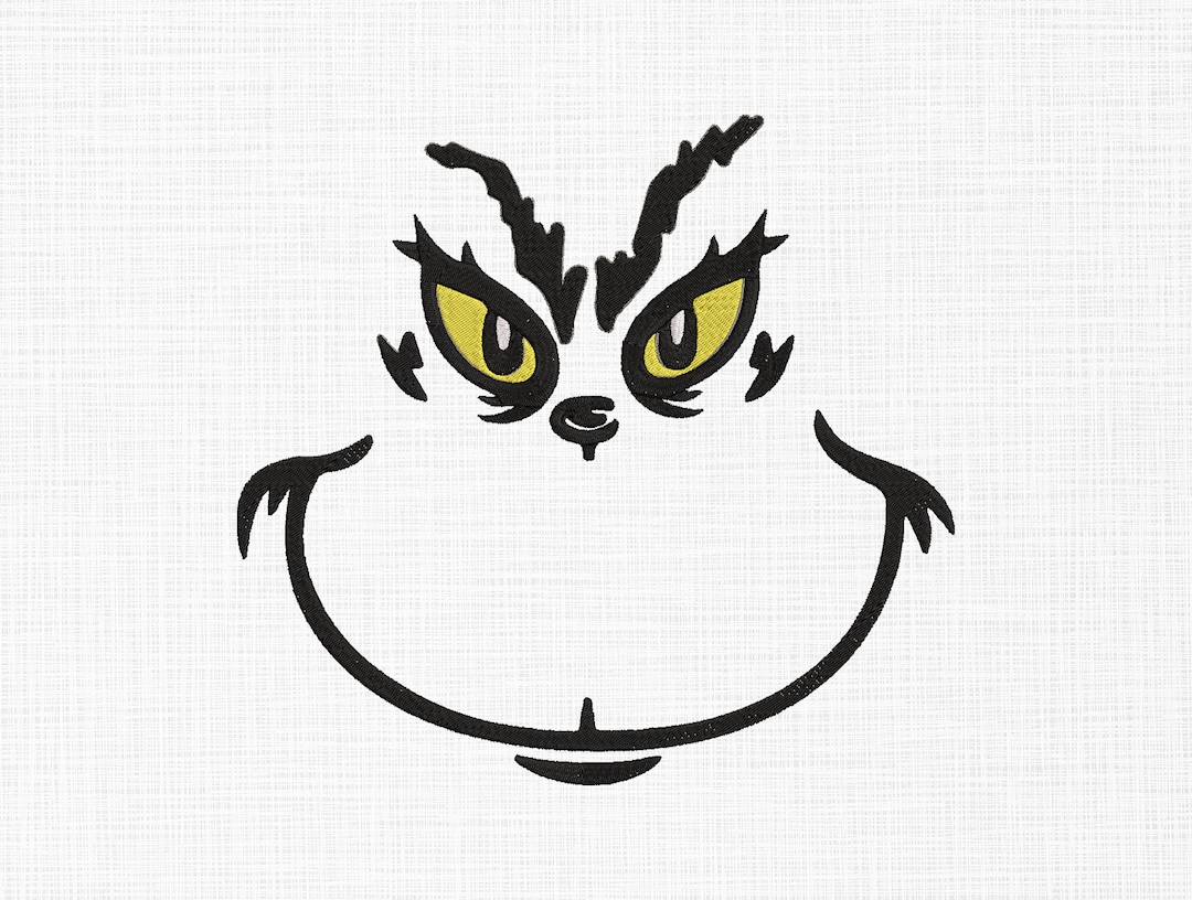 Grinch Face Embroidery Design Grinch Face Machine Embroidery Design ...