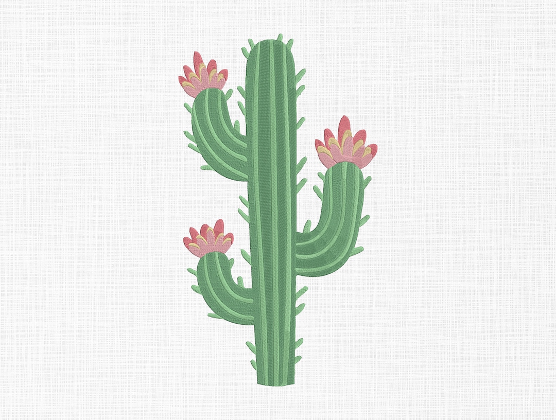 Cactus Machine Embroidery Design Cute Cactus Plant Embroidery Cactus ...