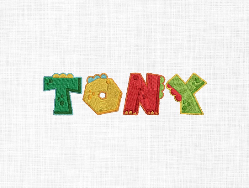 Dinosaur Alphabets Embroidery Alphabets Embroidery Embroidery - Etsy