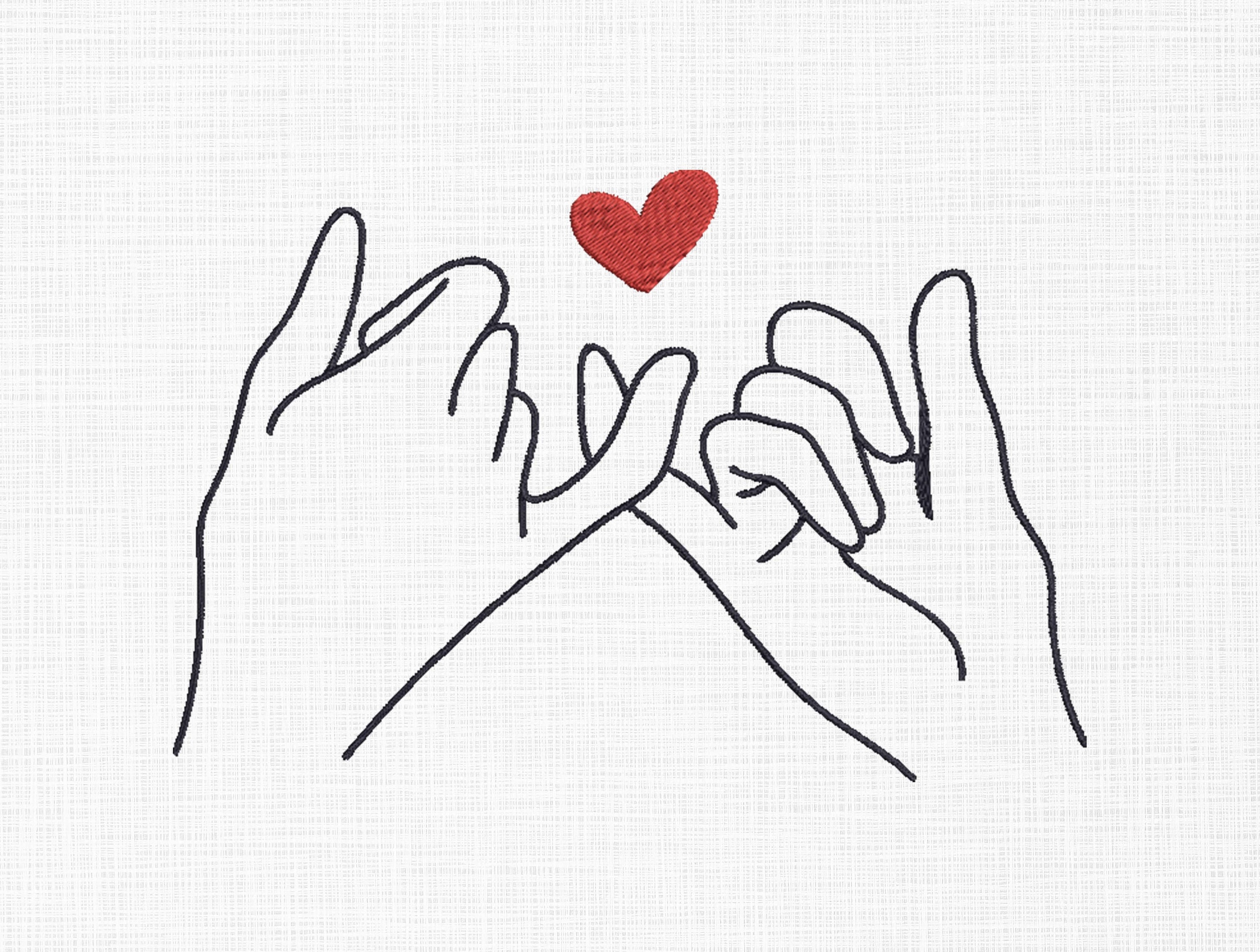Pinky Promise Embroidery Design Love Embroidery Design Hand Embroidery ...