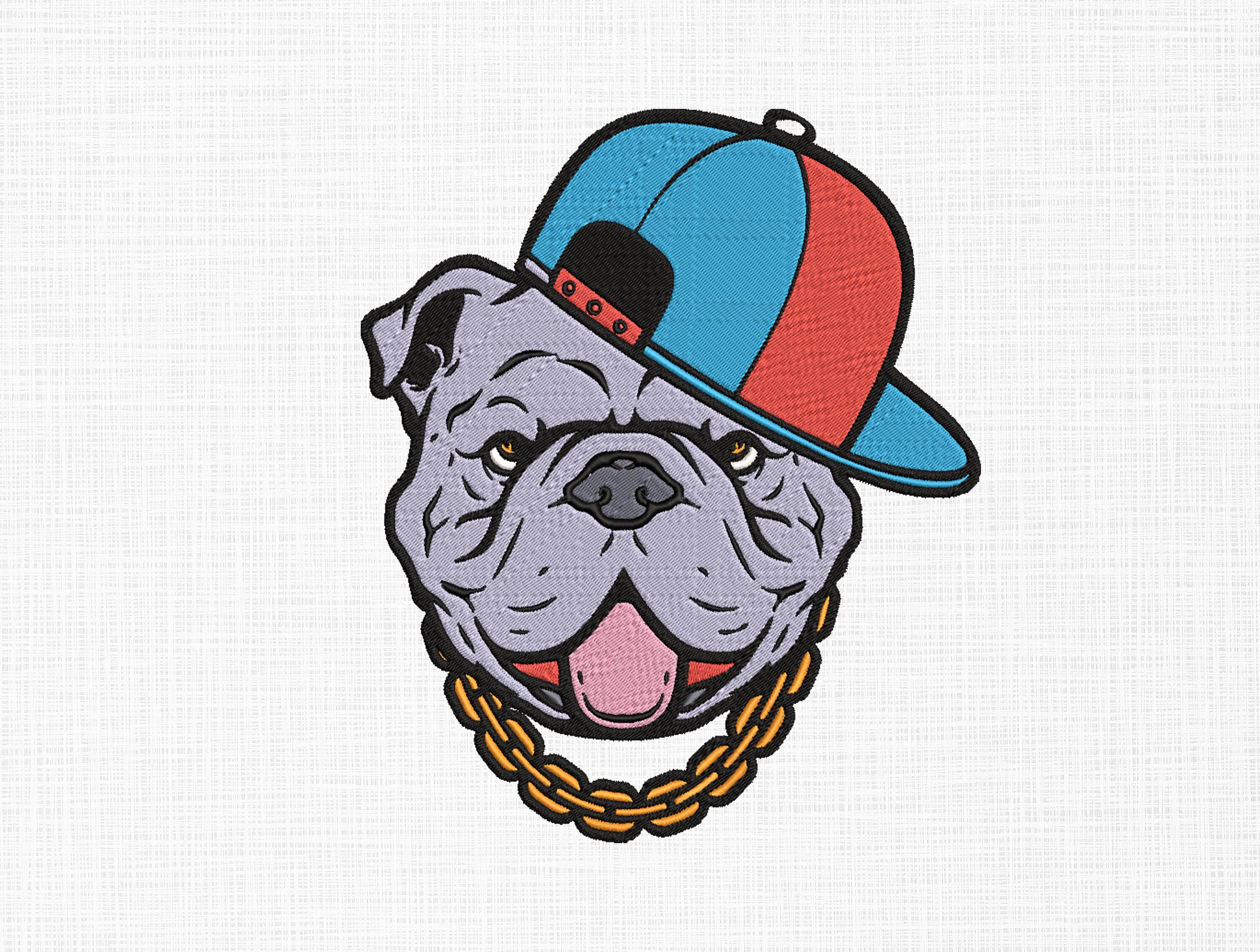 Bulldog Embroidery Design Cool Bull Dog Embroidery Dog Embroidery Bull ...