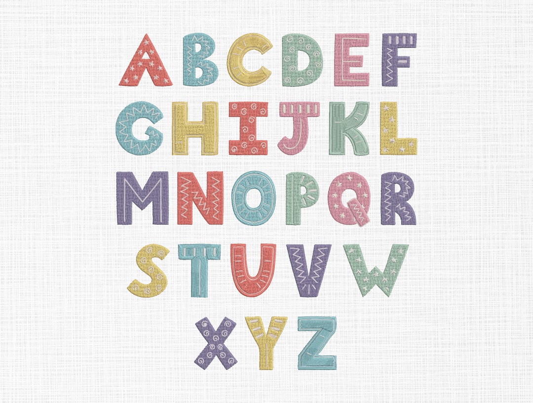 Alphabets Designs Pack for Embroidery Machine 5 Sizes Designed - Etsy