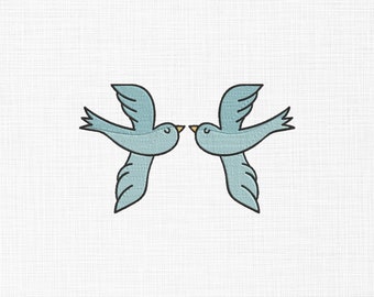 Love Birds Embroidery Designs Birds Embroidery Design Machine ...
