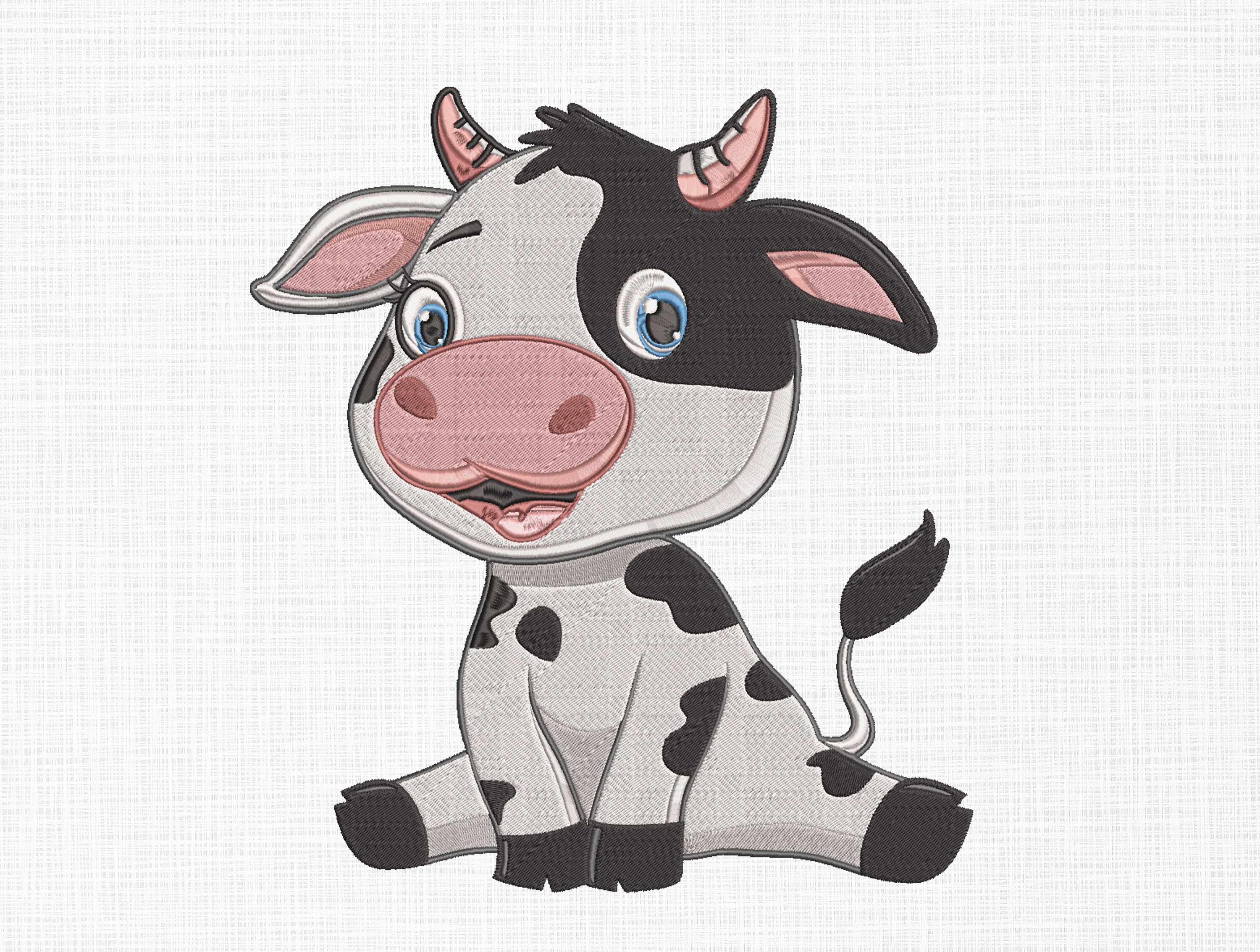 Cute Cow Machine Embroidery Design Cow Embroidery Baby Cow Cow - Etsy