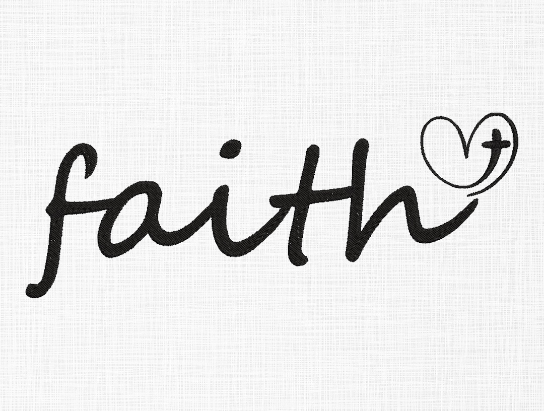 Faith Embroidery Design Machine Embroidery Design Faith Sign - Etsy