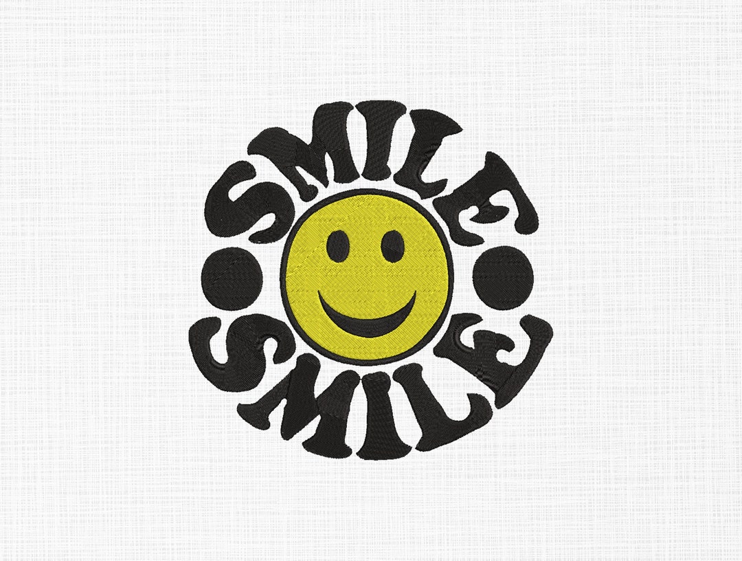 Smiley Embroidery Design Smile Embroidery Design Machine Embroidery ...