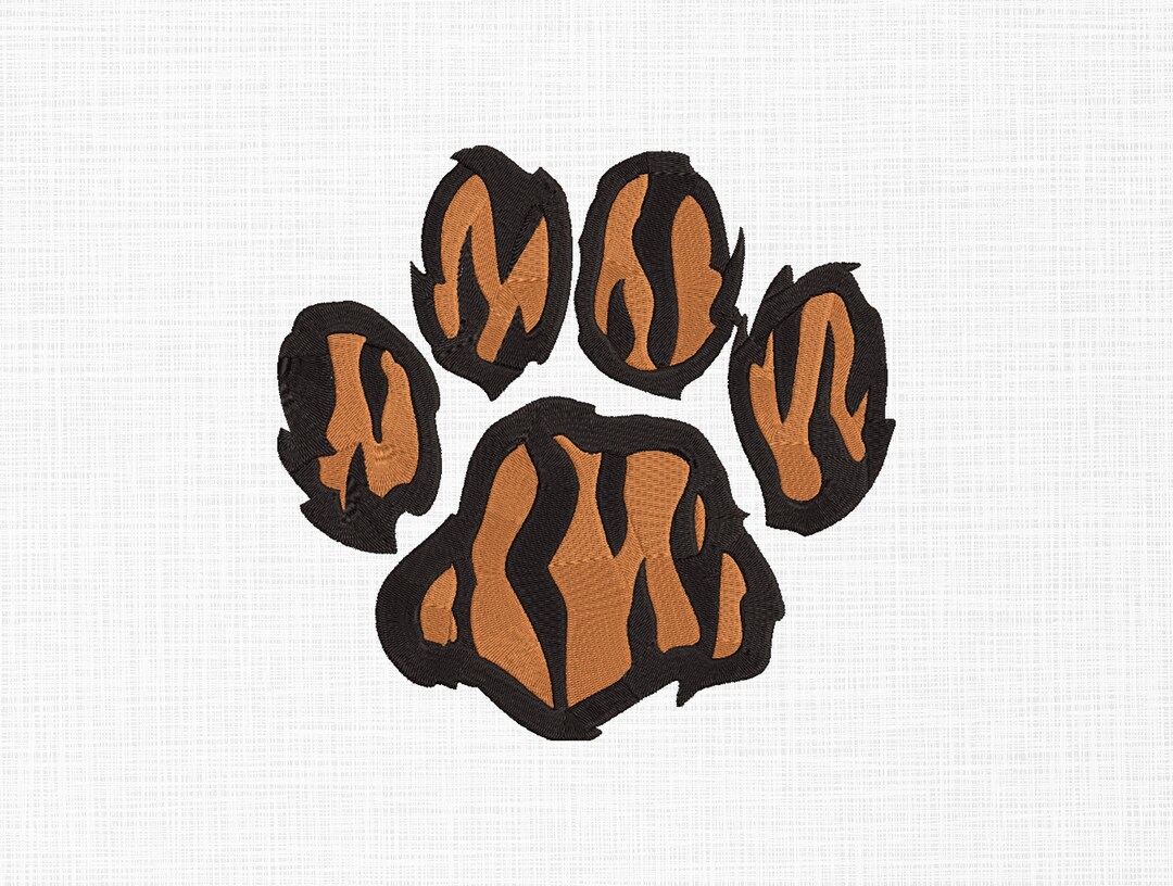 Tiger Paw Embroidery Design Machine Embroidery Design Cute Mini Tiger ...