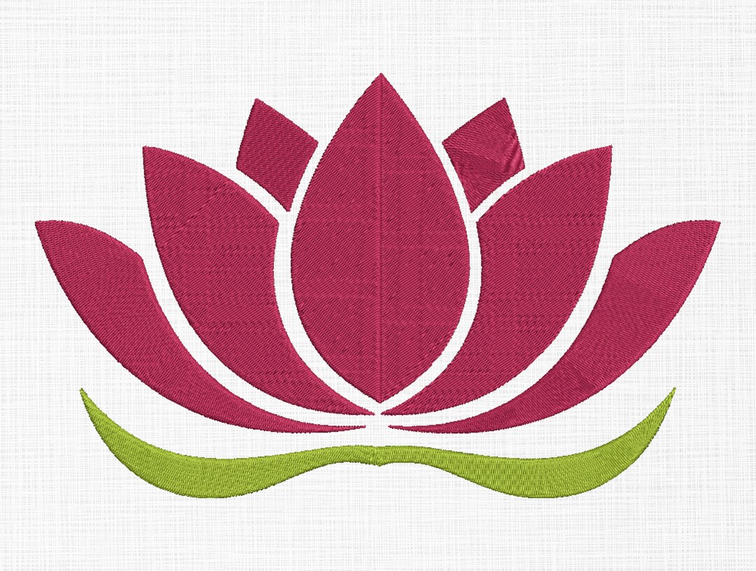 Lotus Flower Machine Embroidery Designlotus Flower Flower Embroidery ...