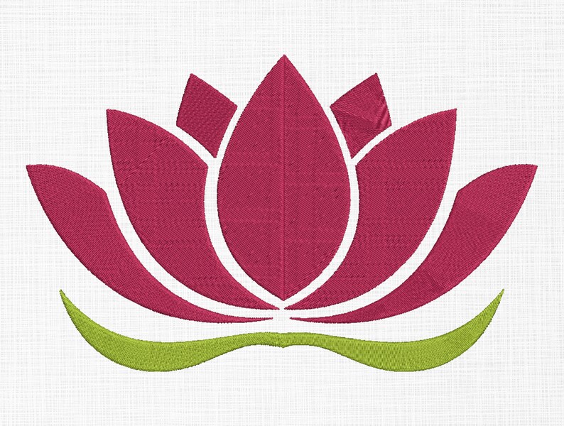Lotus Flower Machine Embroidery Designlotus Flower Flower Embroidery ...