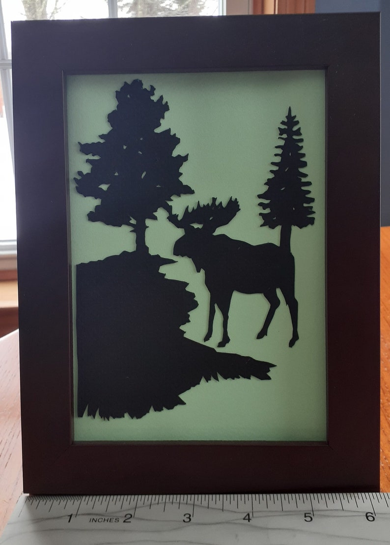 Maine Moose Silhouette - Paper Cutting - Scherenschnitte - Etsy