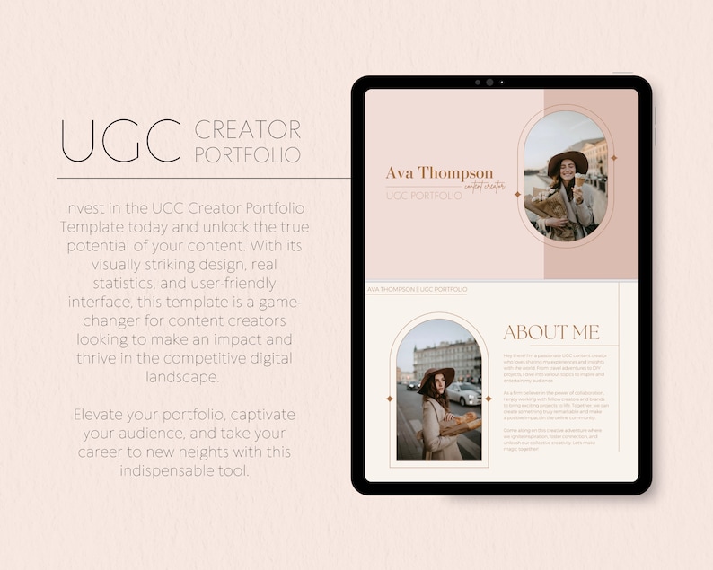 UGC Portfolio | UGC Portfolio Template Canva | Minimal Portfolio ...