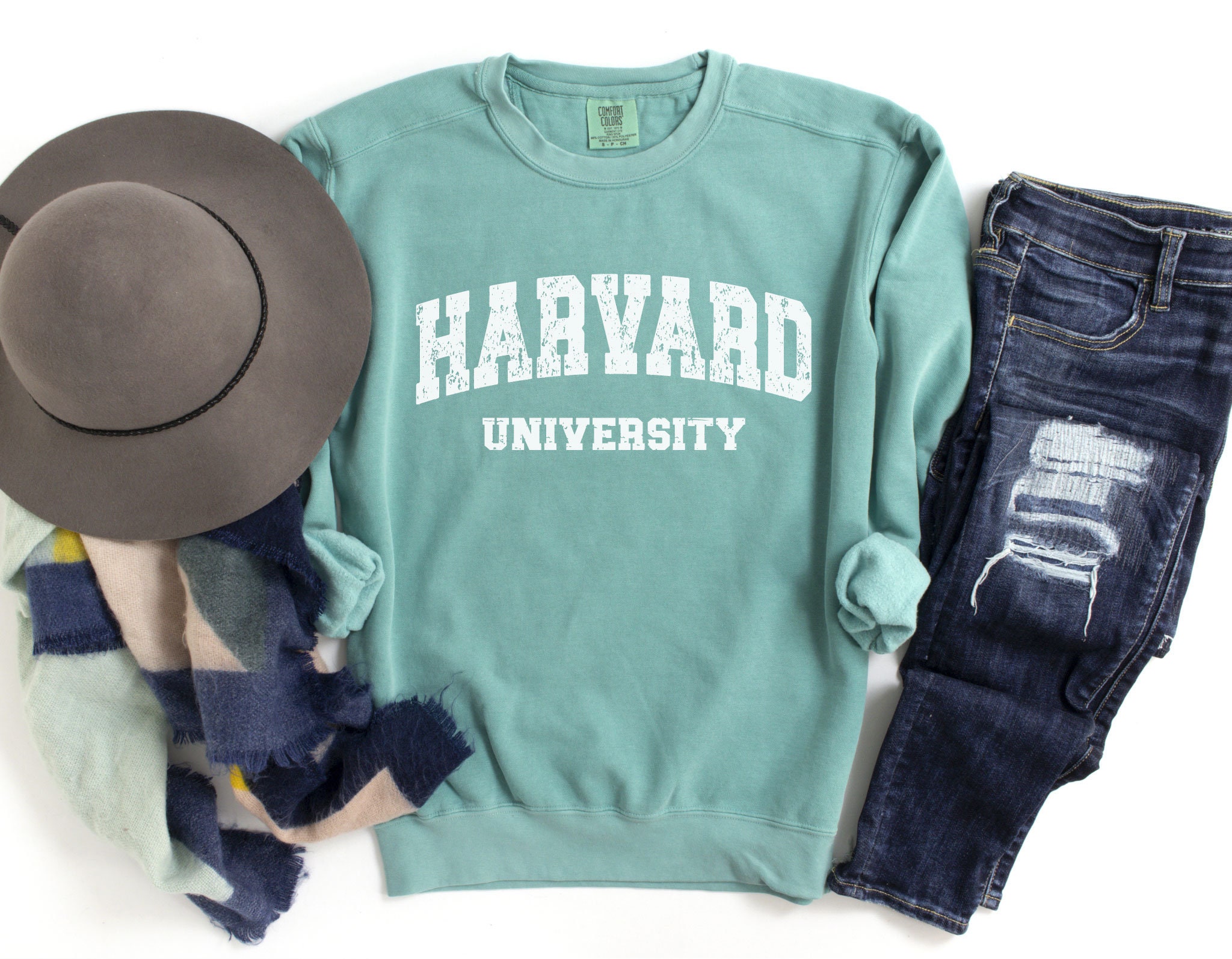 College Sweatshirt, Comfort Colors Sweatshirt, University Sweatshirt ...