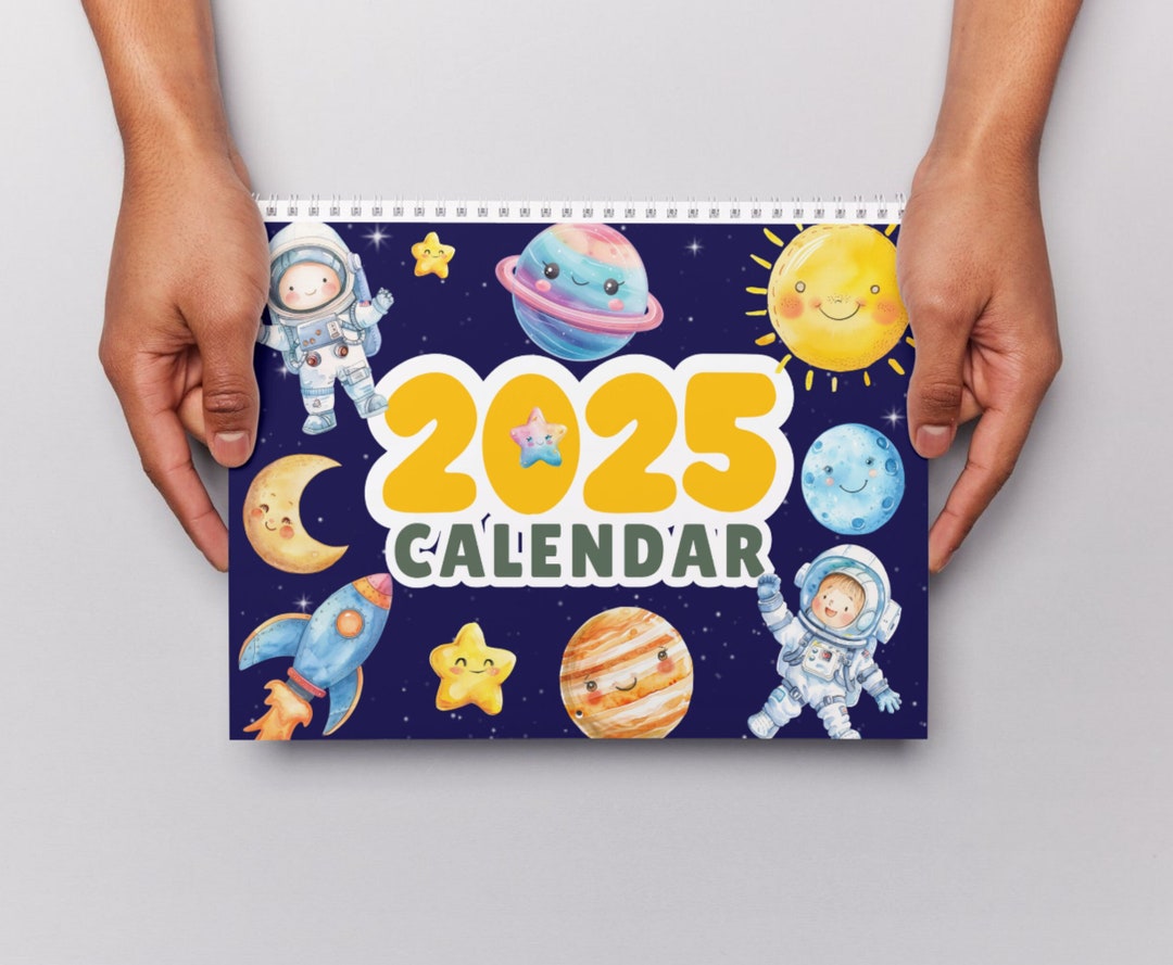 2025/ 26 Space Calendar for Kids,printable Space Planner Calendar for ...