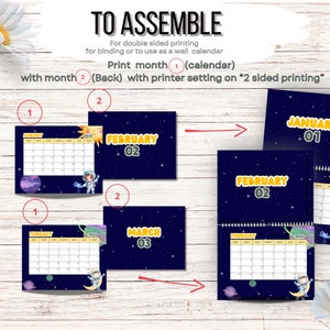 2025 Space Calendar for Kids: Printable Planner (PDF). - Etsy