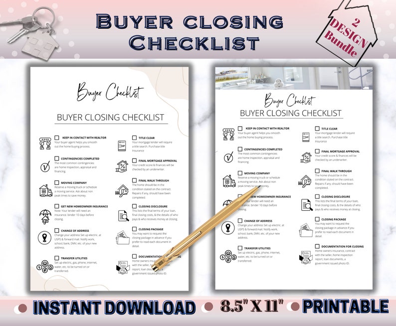 Printable Home Buyer's Checklist, Real Estate Agent Marketing Forms ...