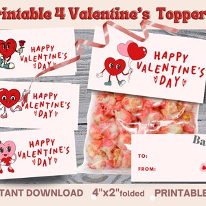 Valentine's Day Classroom Treat Bag Topper, Happy Valentine's Day ...