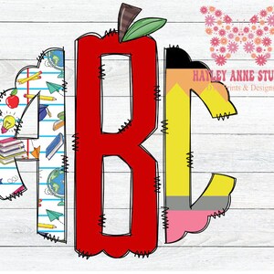 Custom School Monogram, Teacher Monogram, Custom DTF Print, Ready to ...