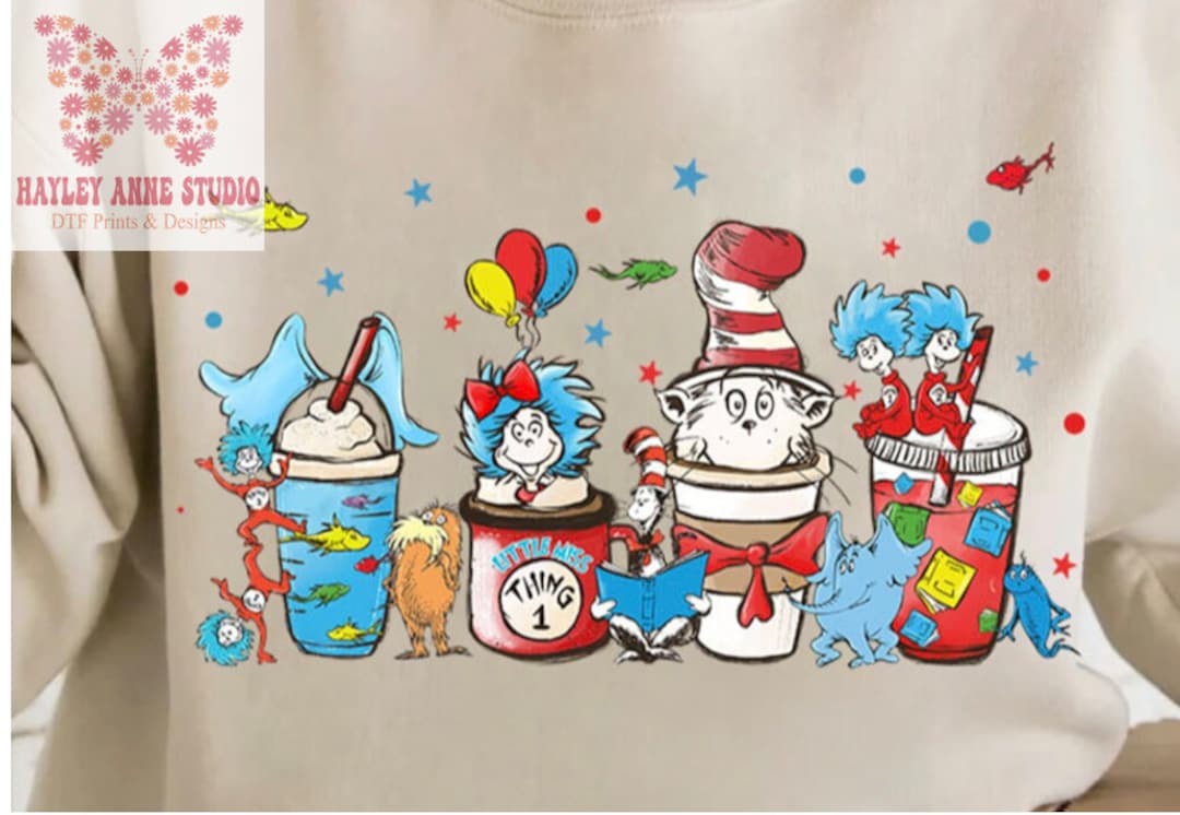 Dr Seuss Coffee, Dr Seuss, Coffee, DTF Print, Ready to Press,dtf ...