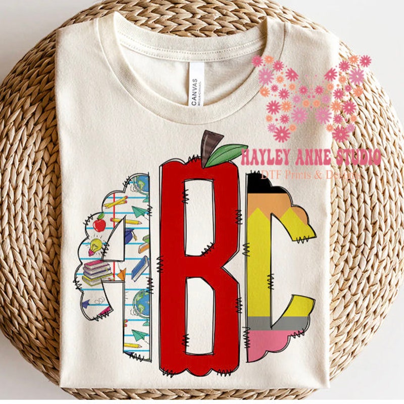 School Monogram - Etsy