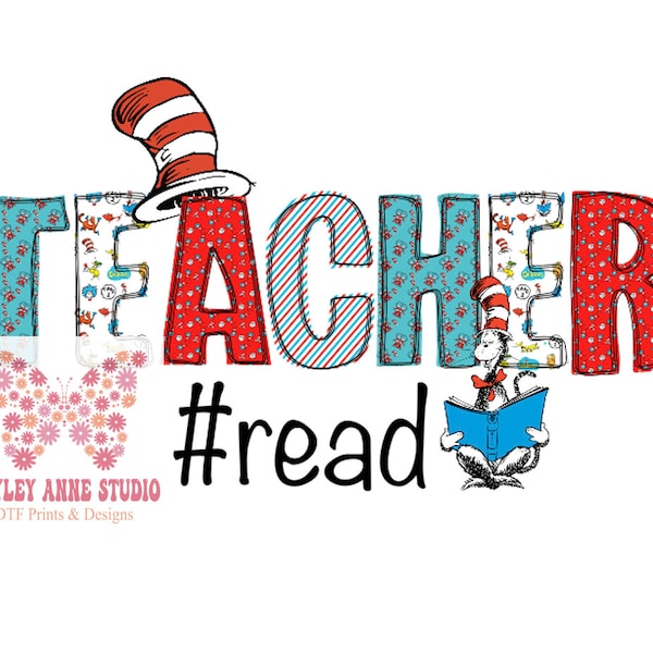 Dr Seuss Teacher Svg - Etsy