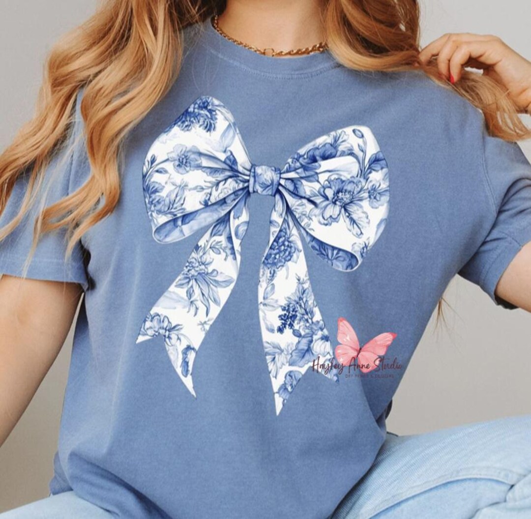 Blue Love Shack Bow, Blue Coquette, DTF Print, Ready to Press, Dtf ...