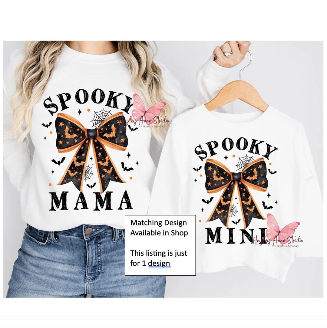 Spooky Mama Bow, Mama, Bow, Mama & Mini, Halloween, Coquette, Spooky ...