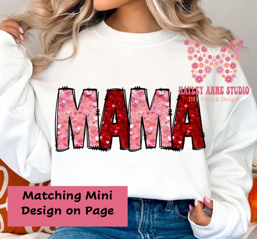 Faux Glitter Mama, Mama & Mini, Mama Valentines, Valentines Day, Design ...