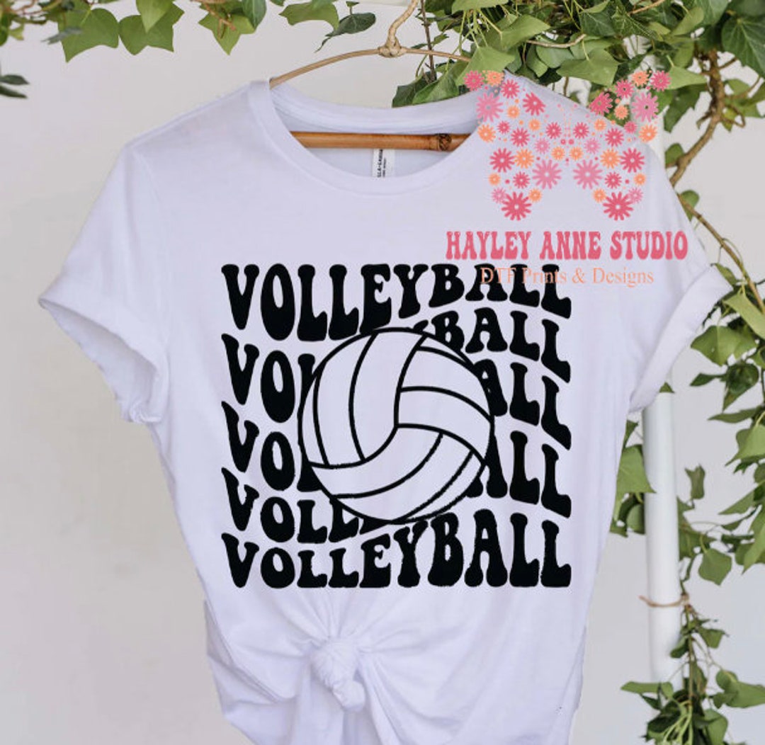 Volleyball, Retro Volleyball, Groovy Volley DTF, DTF Print, Ready to ...