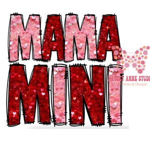 Faux Glitter Mama, Mama & Mini, Mama Valentines, Valentines Day, Design ...