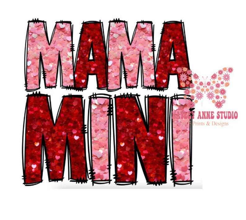 Faux Glitter Mama, Mama & Mini, Mama Valentines, Valentines Day, Design ...