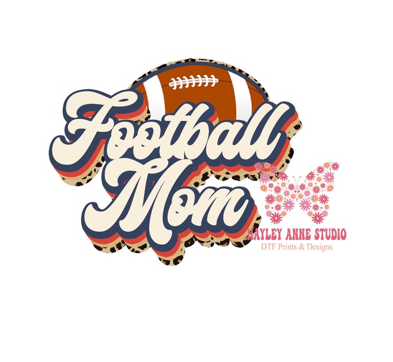 Retro Football Mom, Football Mom, Football, DTF Print,ready to Press ...