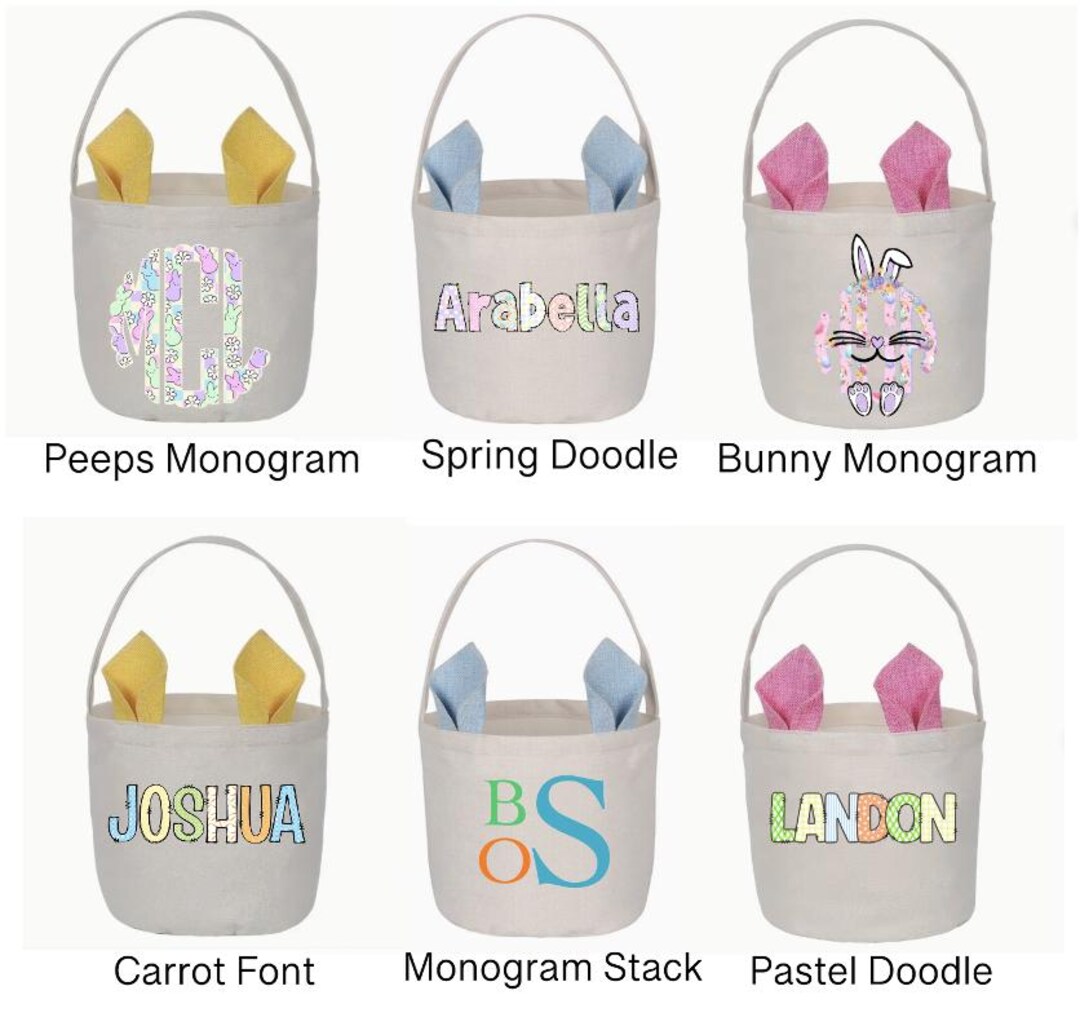 Custom Easter Basket, Bunny Basket, Custom Name, Easter Names, Easter ...