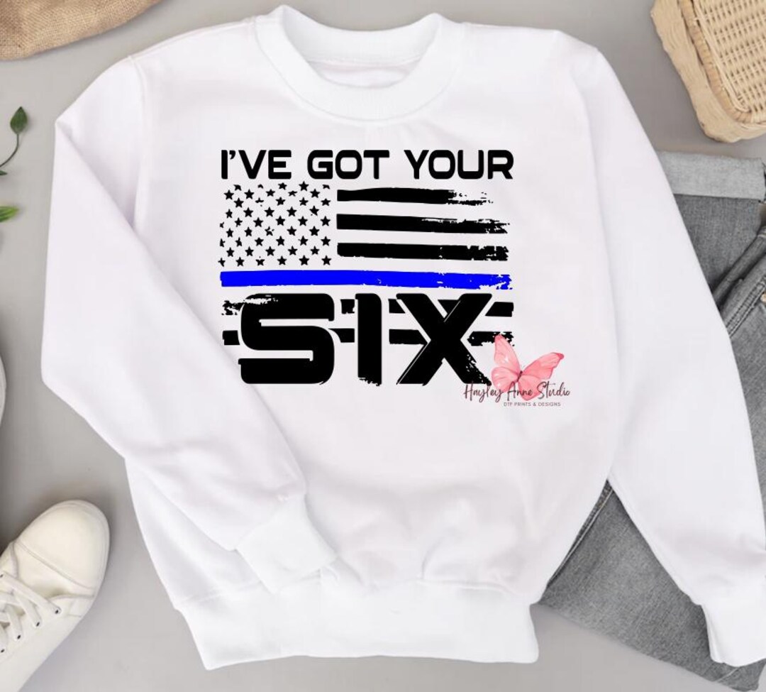 Ive Got Your Six, Police, Blue Line, Igy6, Police Flag, DTF Print ...